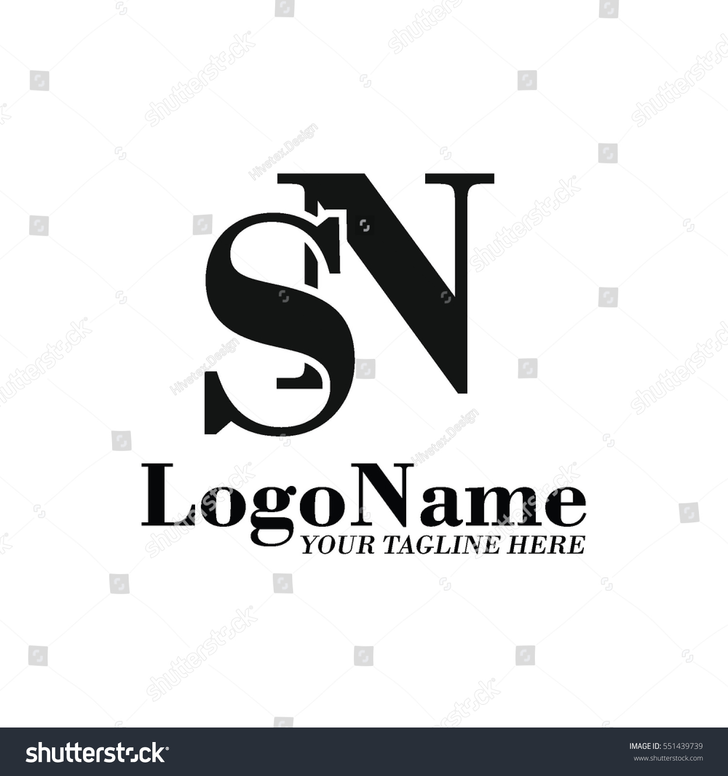 Sn Logo Stock Vector 551439739 - Shutterstock