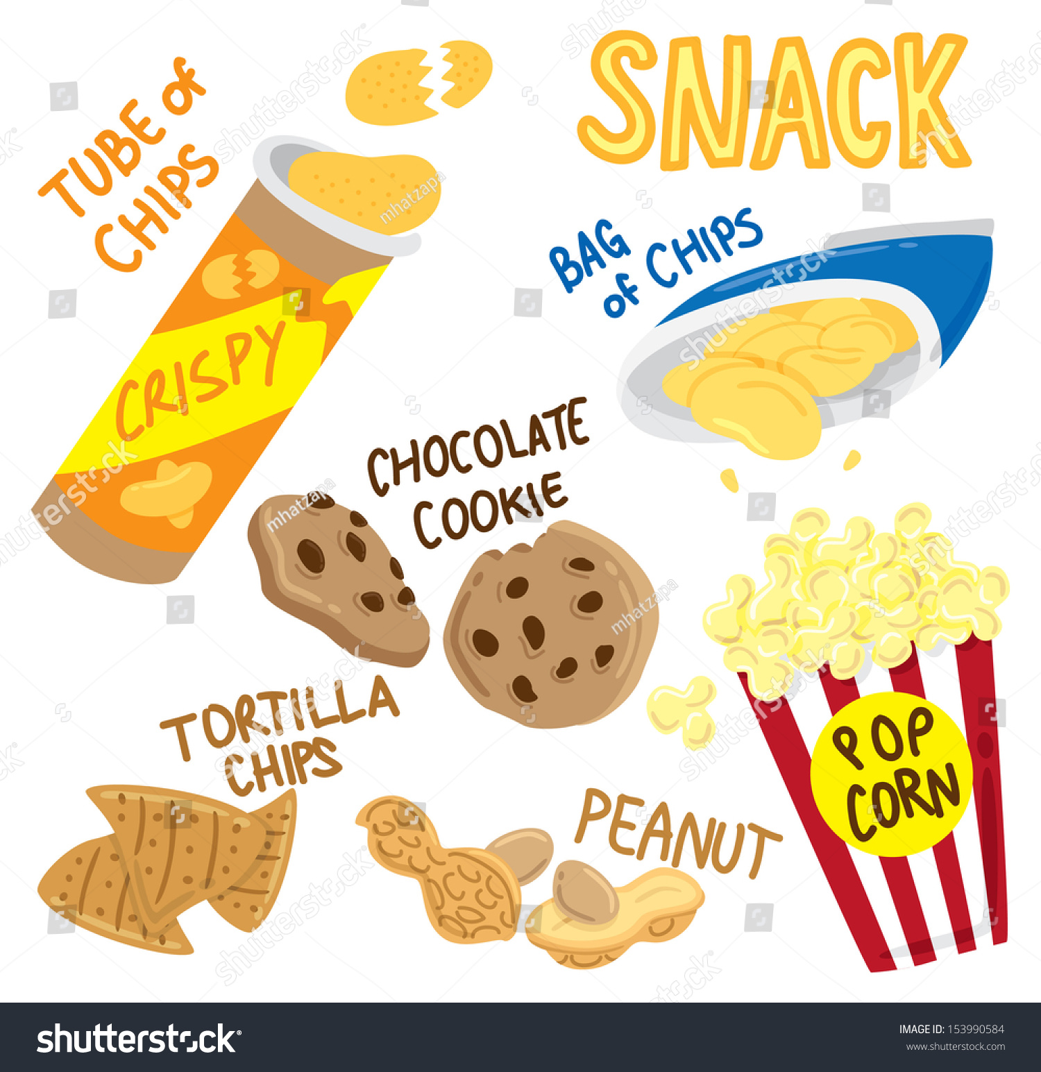 Snack Icon Doodle Stock Vector Illustration 153990584 : Shutterstock