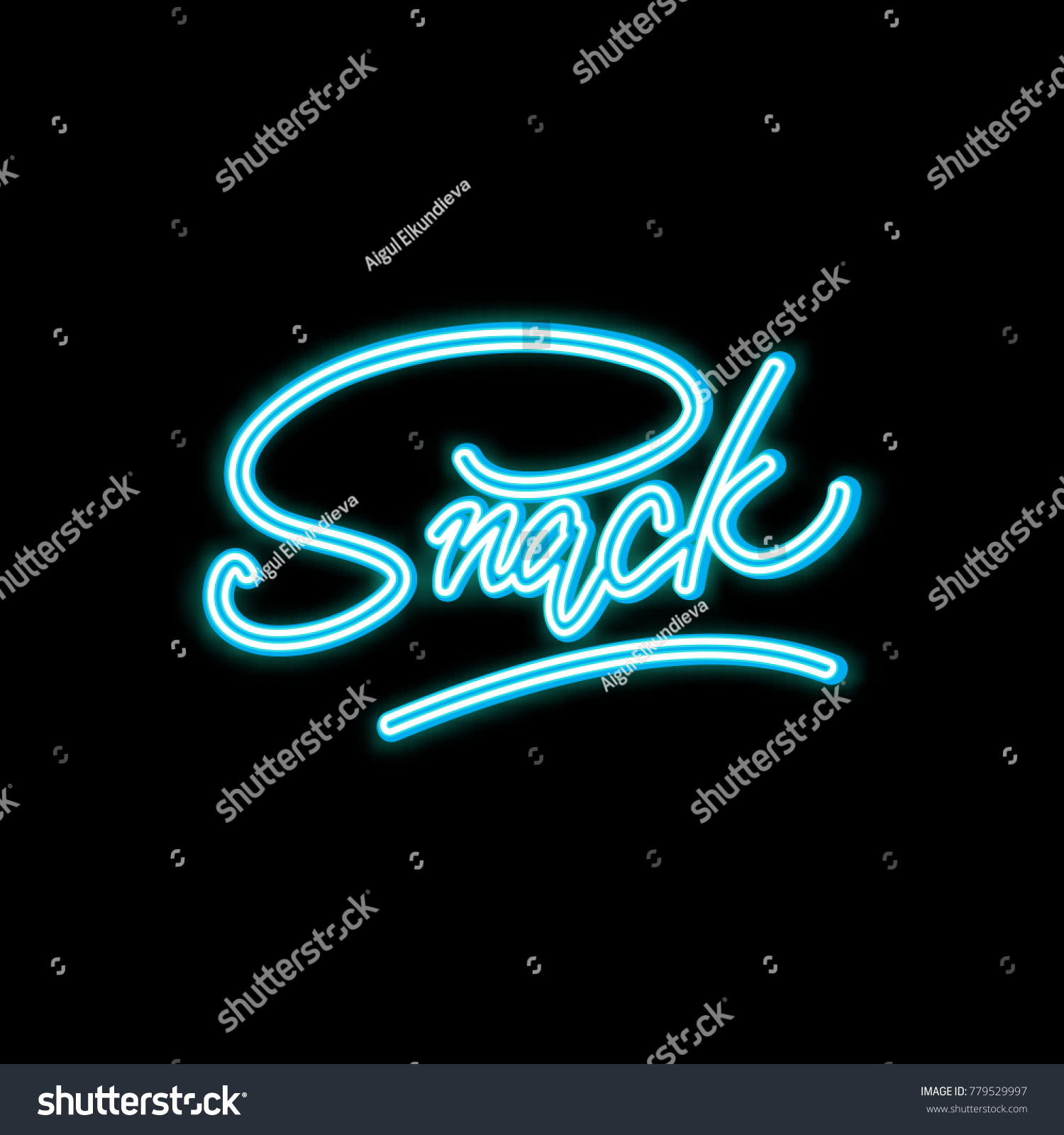 Snack Lettering Logo Vector Illustration Stock Vector (Royalty Free ...