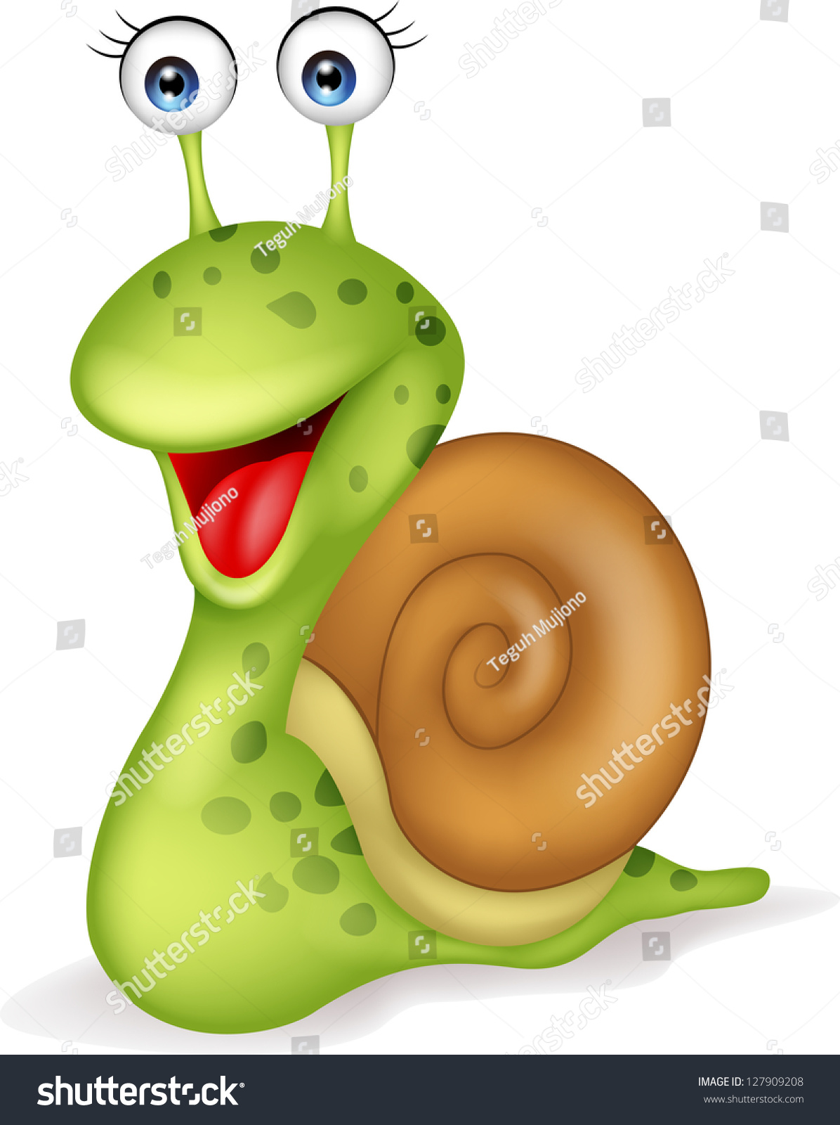 Snail Cartoon Stock Vector (Royalty Free) 127909208