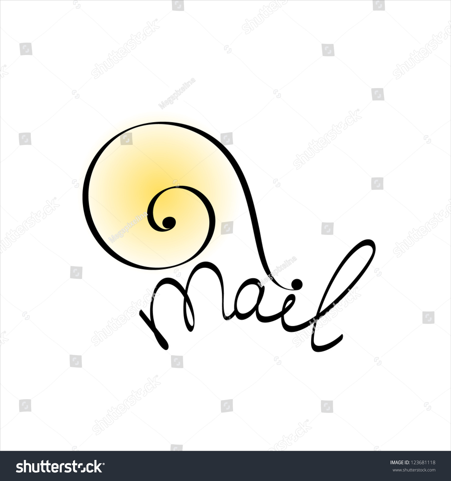Snail Mail Icon Concept Illustration Stock Vector (Royalty Free ...