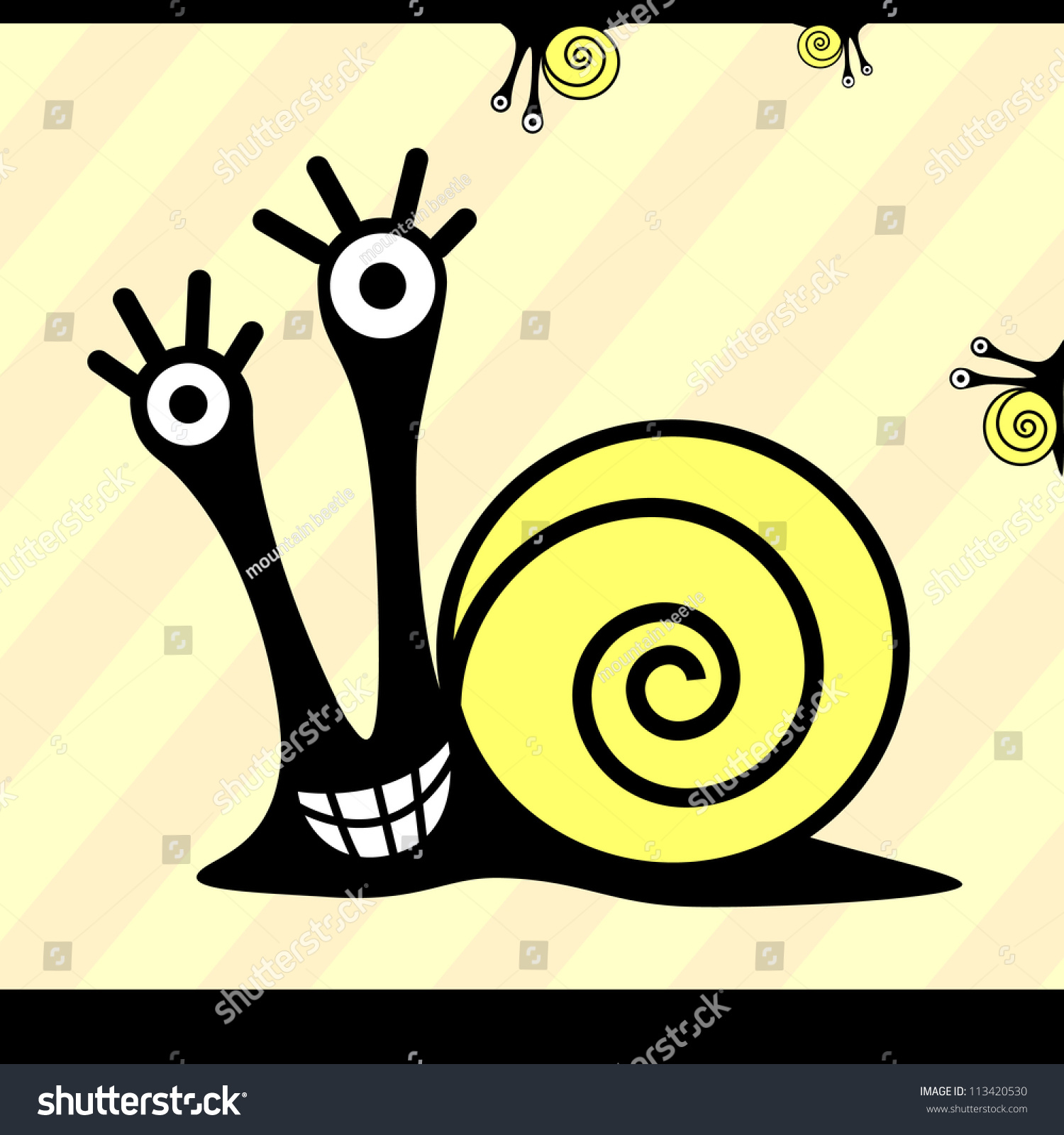 Snail Monsters Stock Vector (Royalty Free) 113420530