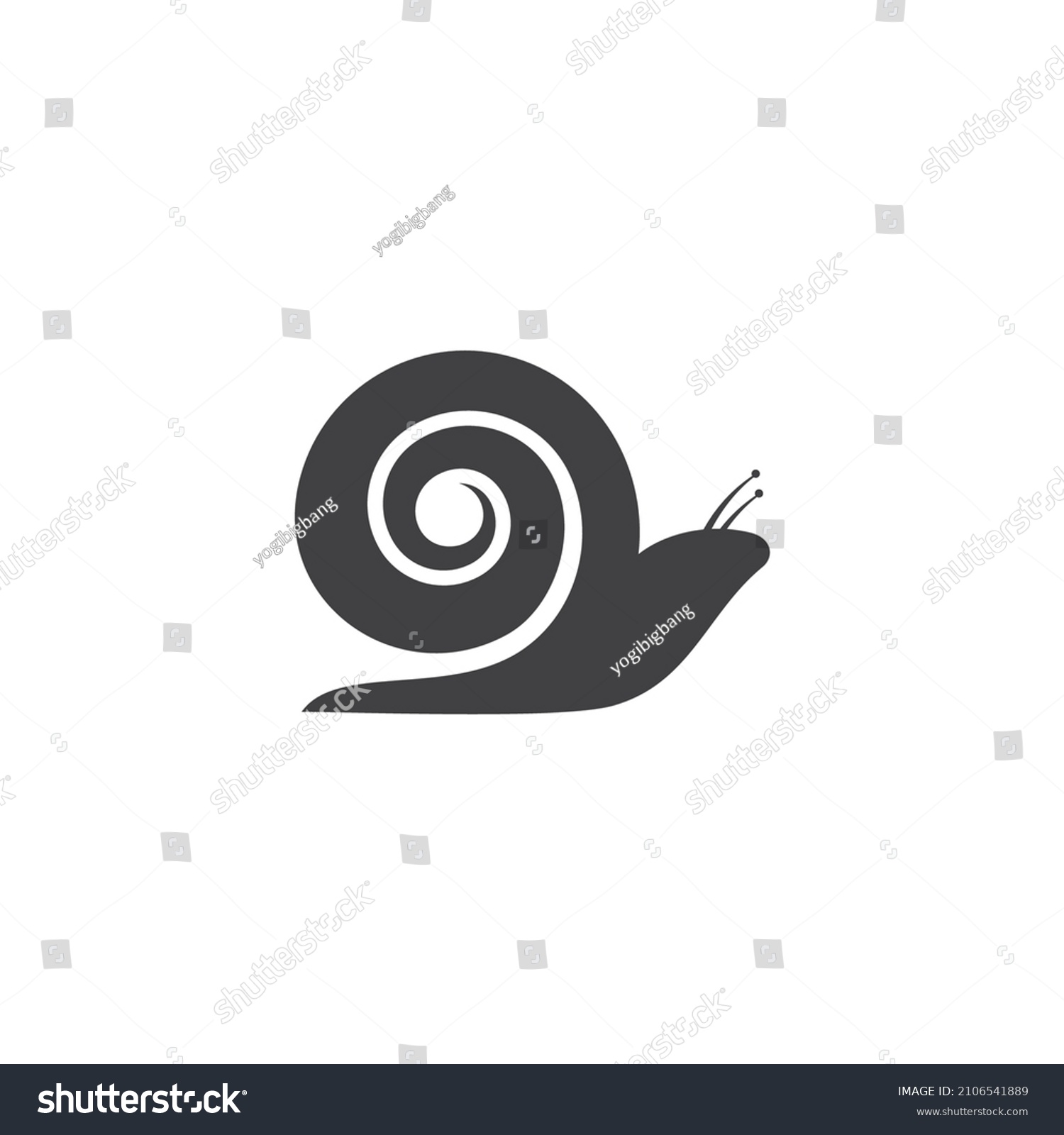 Snails Logo Vector On White Background Stock Vector (Royalty Free ...