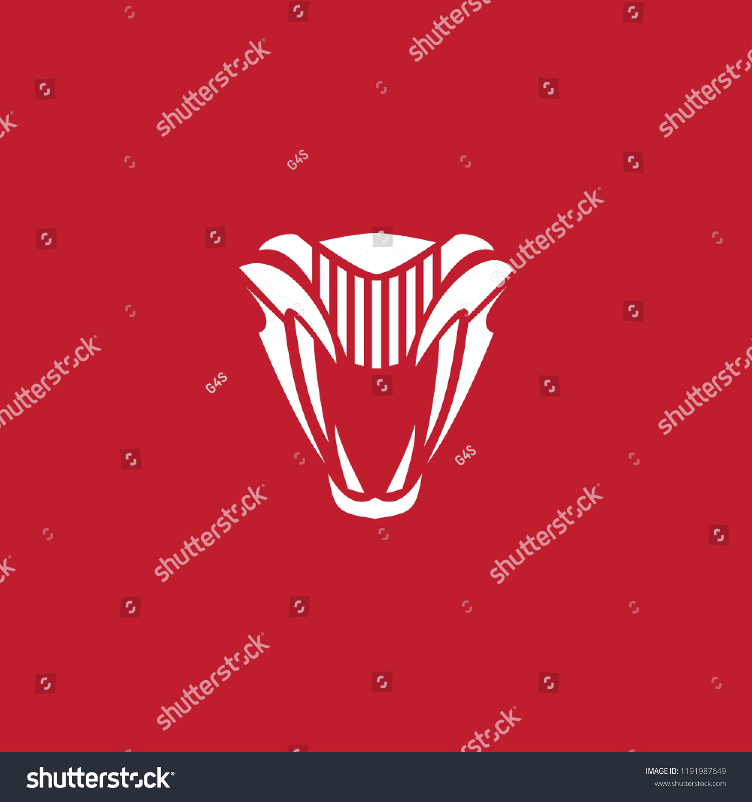 Snake Head Logo Design Stock Vector (Royalty Free) 1191987649