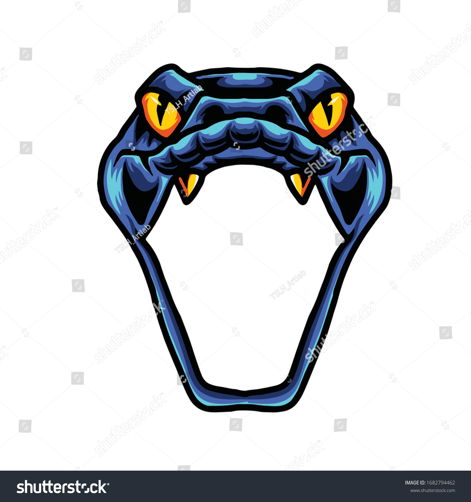 Snake Head Mask Vector Illustration Stock Vector (Royalty Free) 1682794462