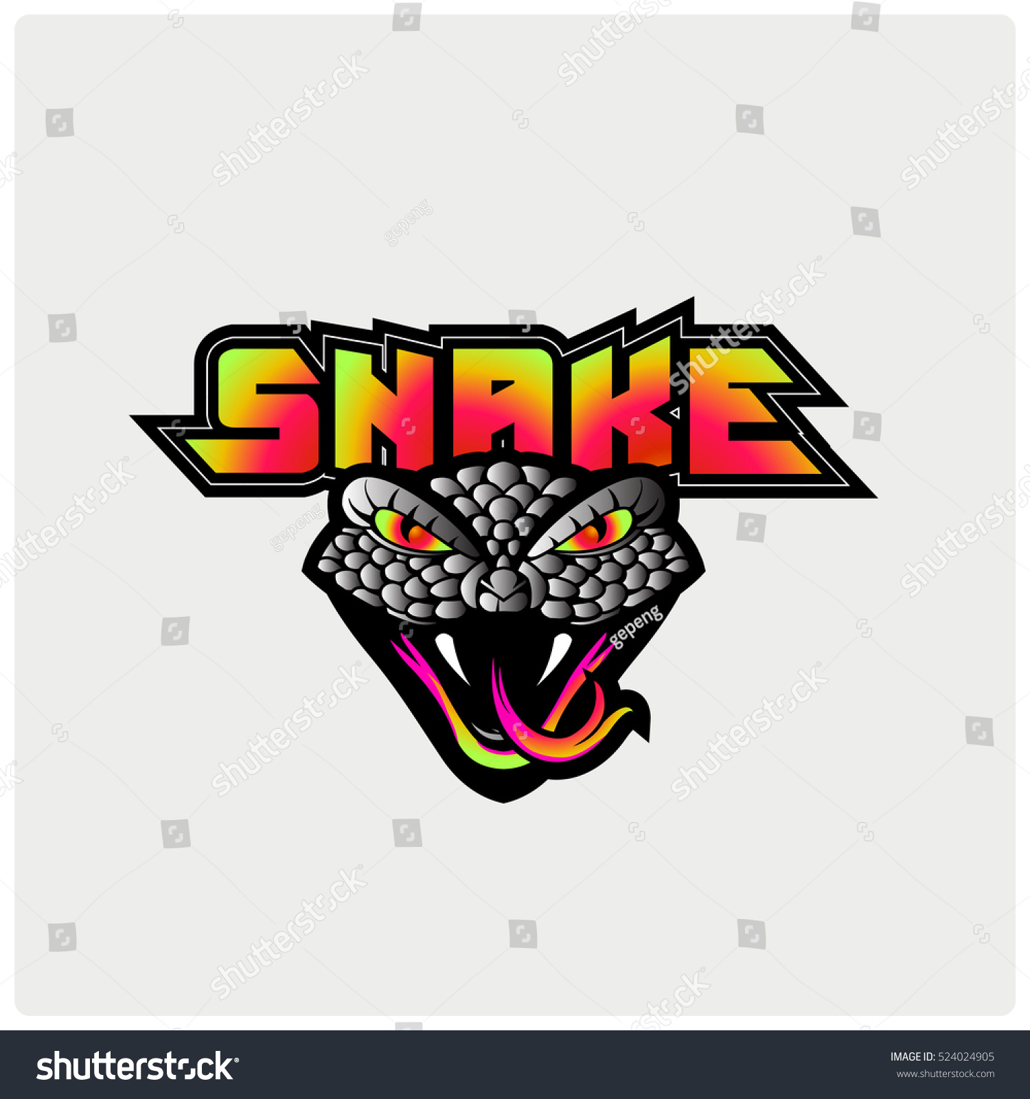 Snake Illustration Emblem Stock Vector (Royalty Free) 524024905 ...