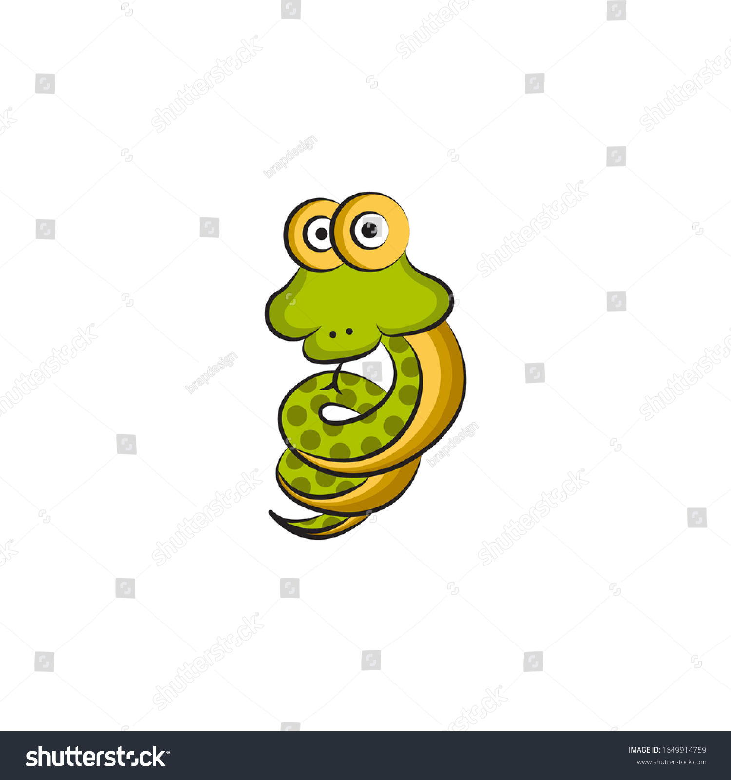 Snake Lazy Cute Logo Vector Stock Vector (Royalty Free) 1649914759 ...