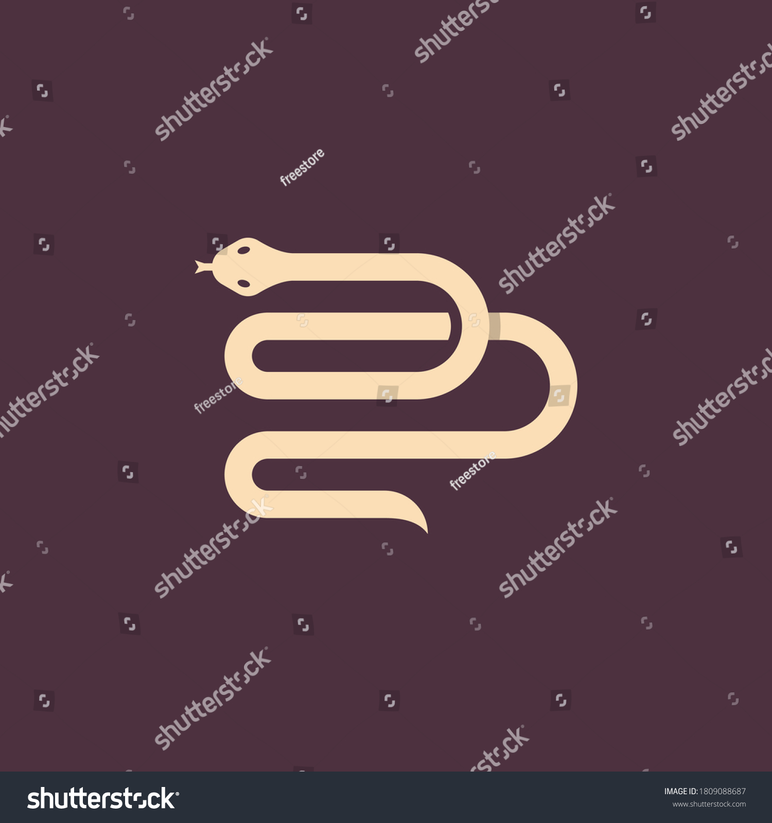 Snake Line Modern Abstract Creative Logo Stock Vector (Royalty Free ...