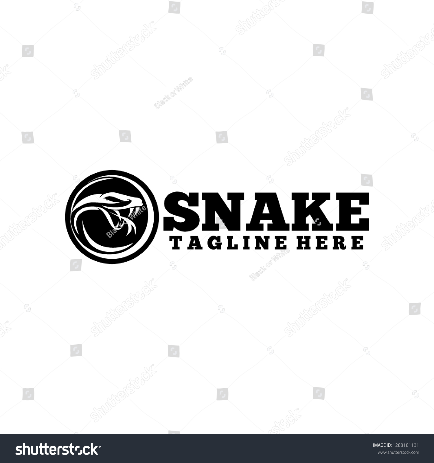 Snake Logo Design: เวกเตอร์สต็อก (ปลอดค่าลิขสิทธิ์) 1288181131 ...