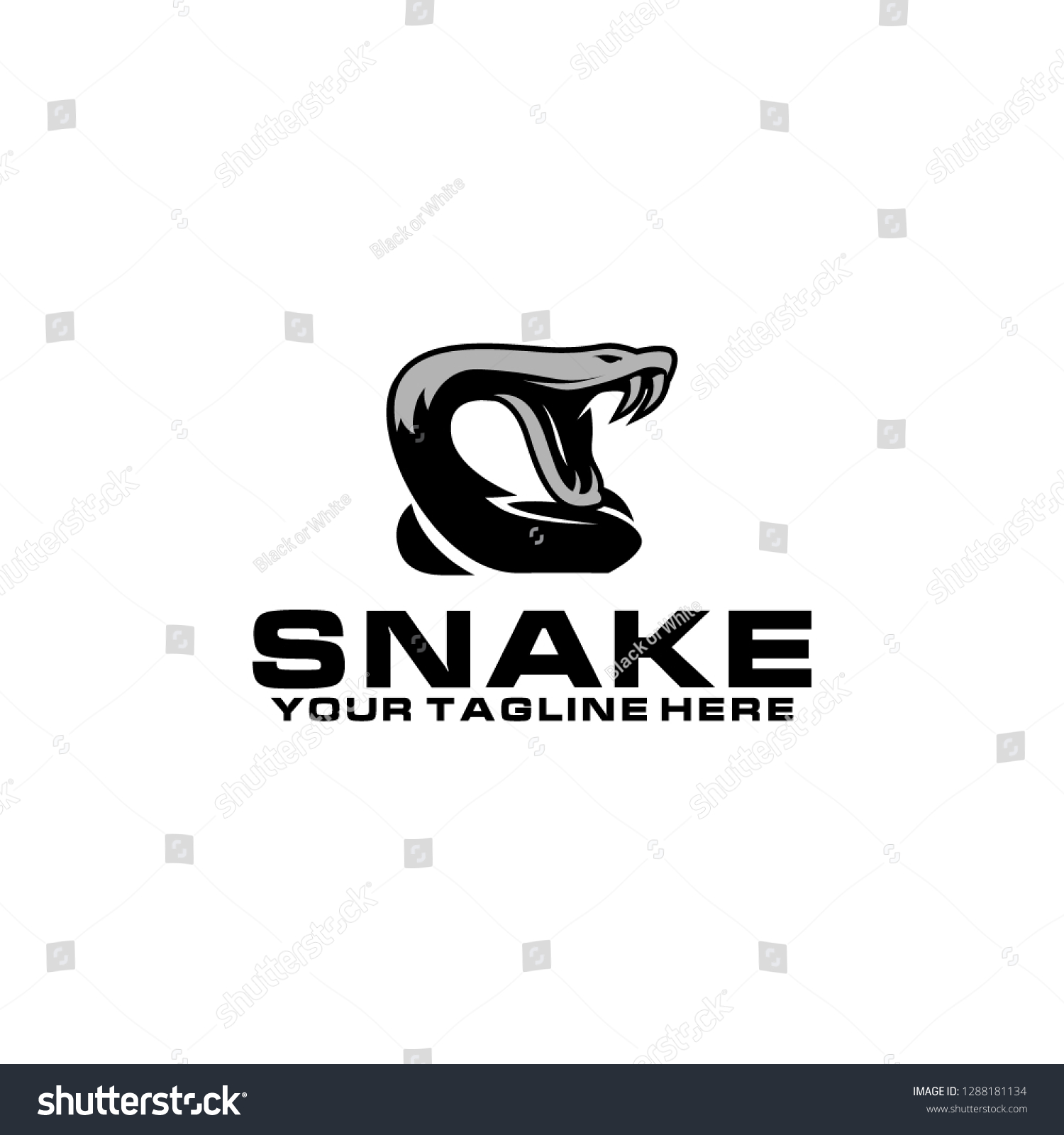 Snake Logo Design Stock Vector (Royalty Free) 1288181134 | Shutterstock