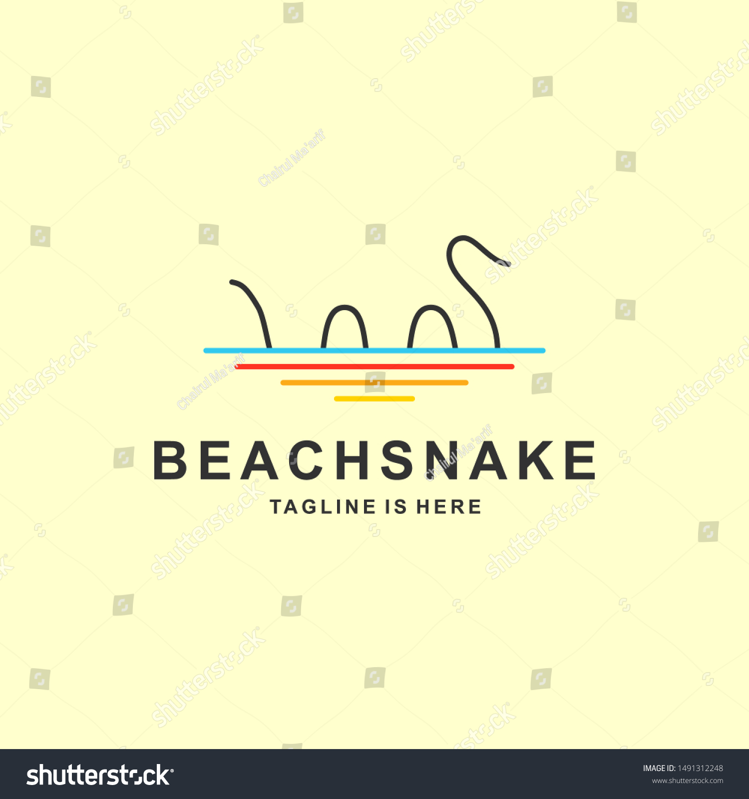 Snake Logo Flat Design Stock Vector (Royalty Free) 1491312248 ...