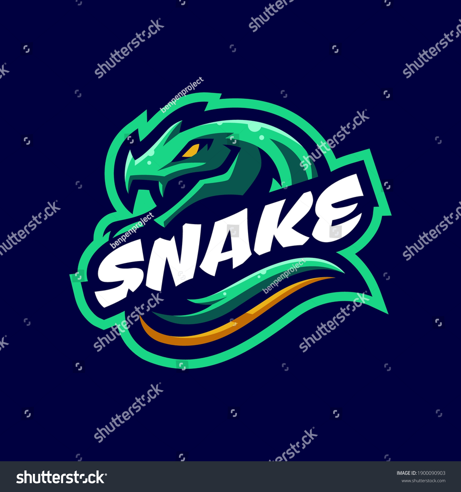 Snake Mascot Logo Gaming Temolate: Vector có sẵn (miễn phí bản quyền ...