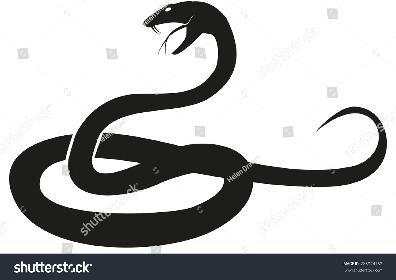 Snake Silhouette Stock Vector (Royalty Free) 285974162