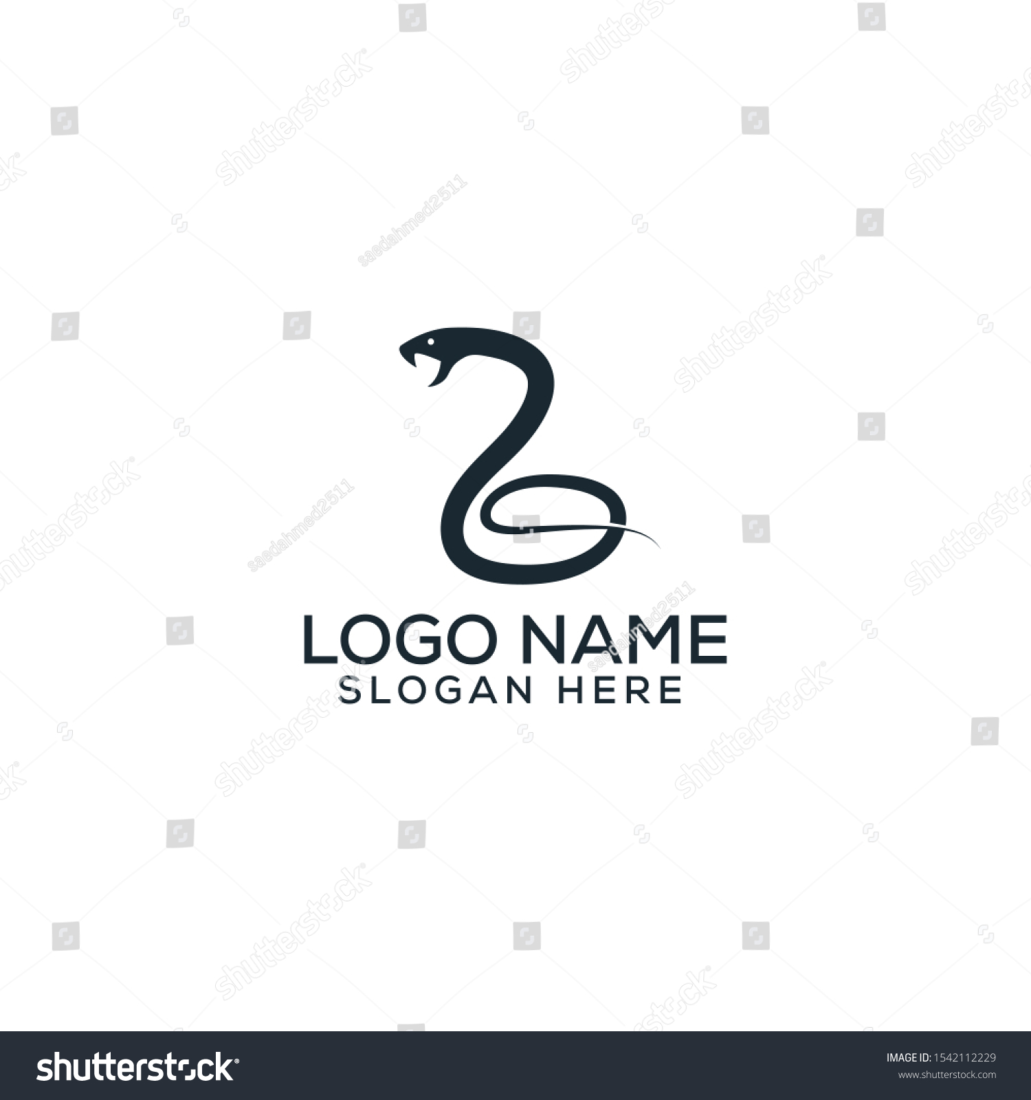 Snakesnake Logo Design Template Full Vector Stock Vector (Royalty Free ...