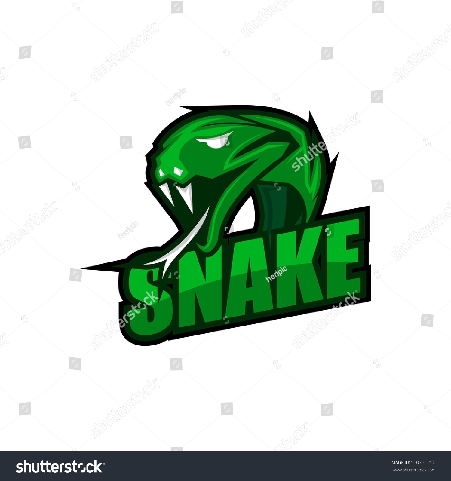 Snake Sport Logo Design Vector Stock Vector (Royalty Free) 560751250
