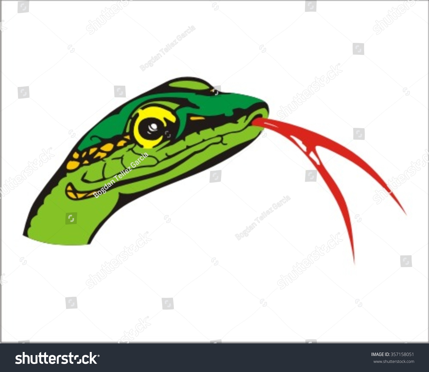 Snake Tongue Stock Vector (Royalty Free) 357158051
