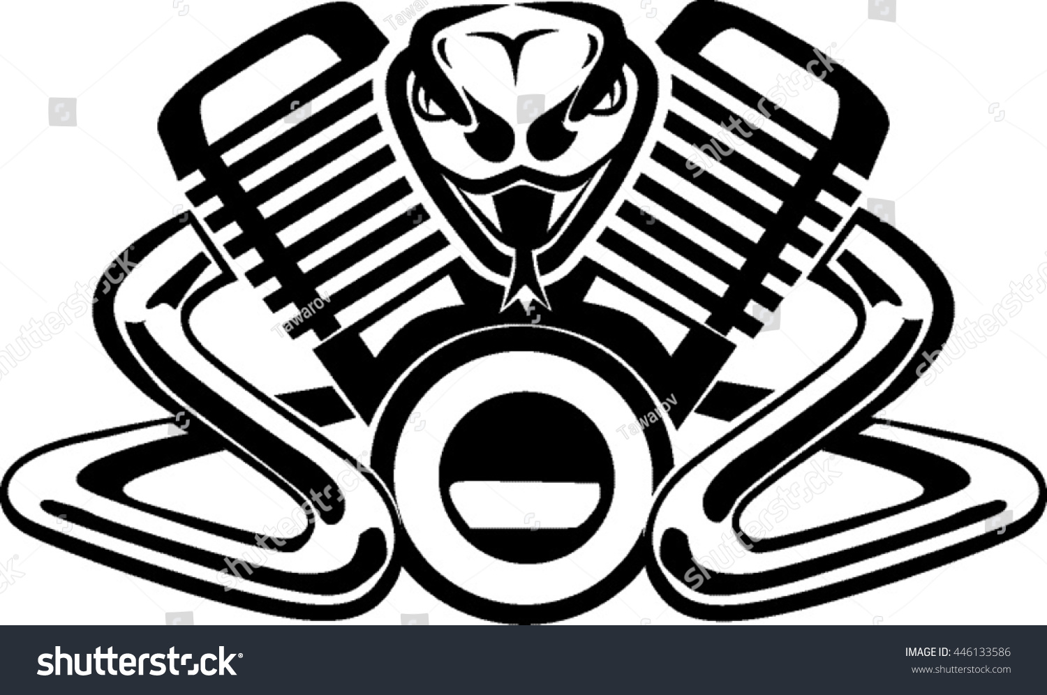 Snake Vtwin Engine Stock Vector 446133586 - Shutterstock