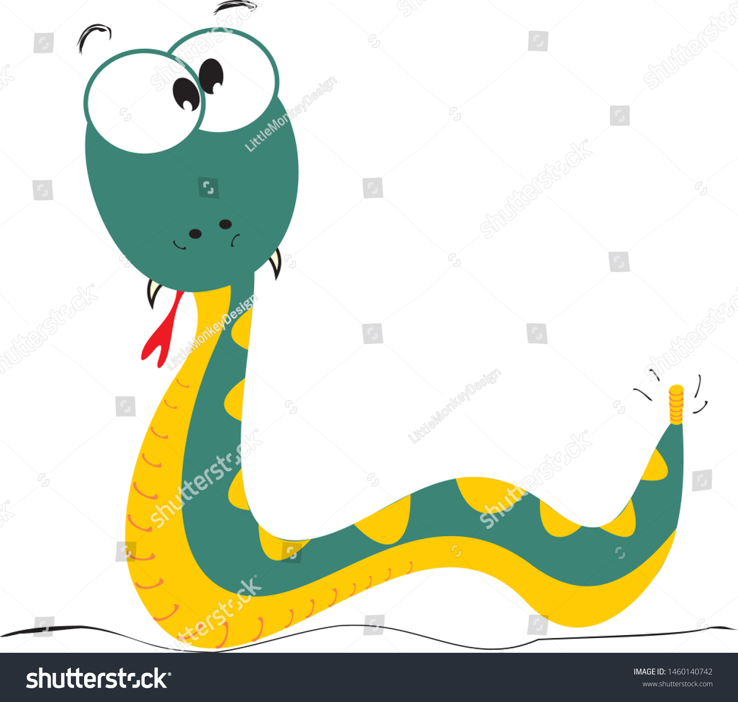 Snake Vector Cartoon Character Illustration Stock Vector (Royalty Free ...