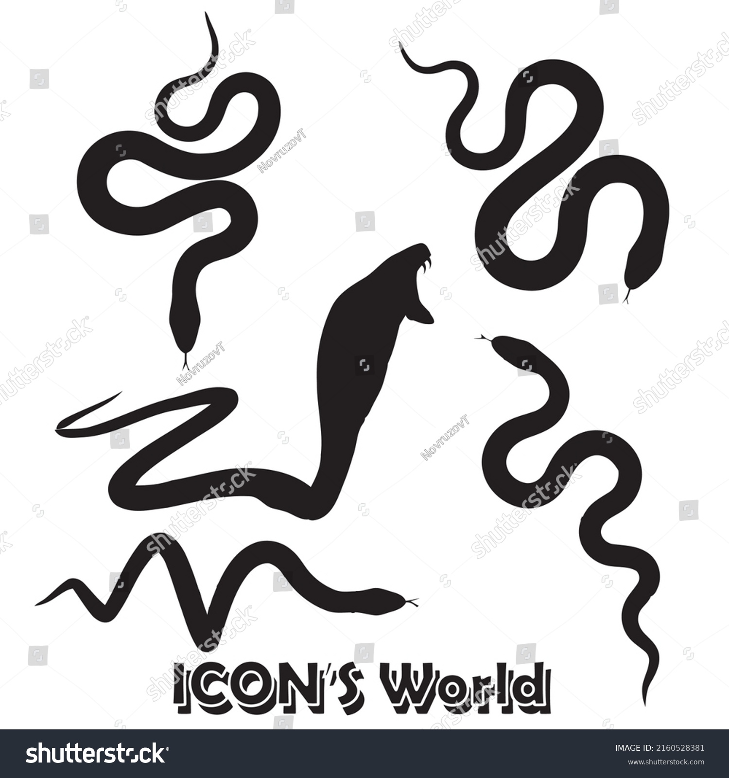 Snake Vector Snake Silhouette Vector Illustration Stock Vector (Royalty ...