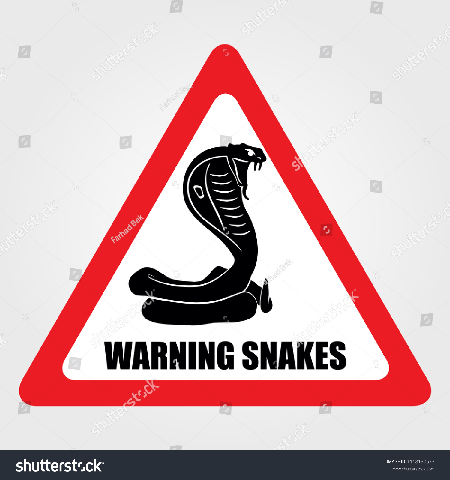 Snake Warning Sign Vector Illustration Stock Vector (Royalty Free ...