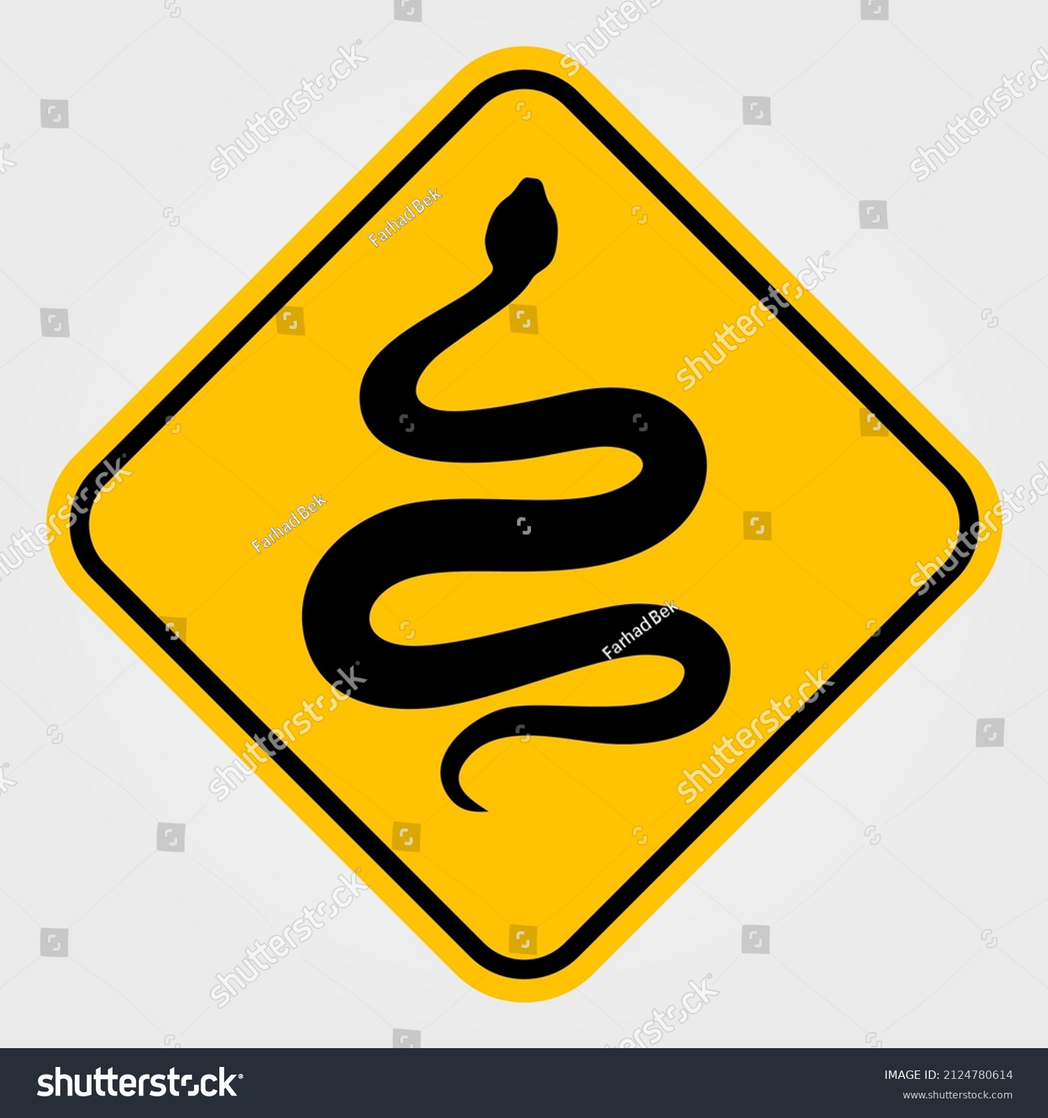 Snake Warning Sign Vector Illustration Stock Vector (Royalty Free ...