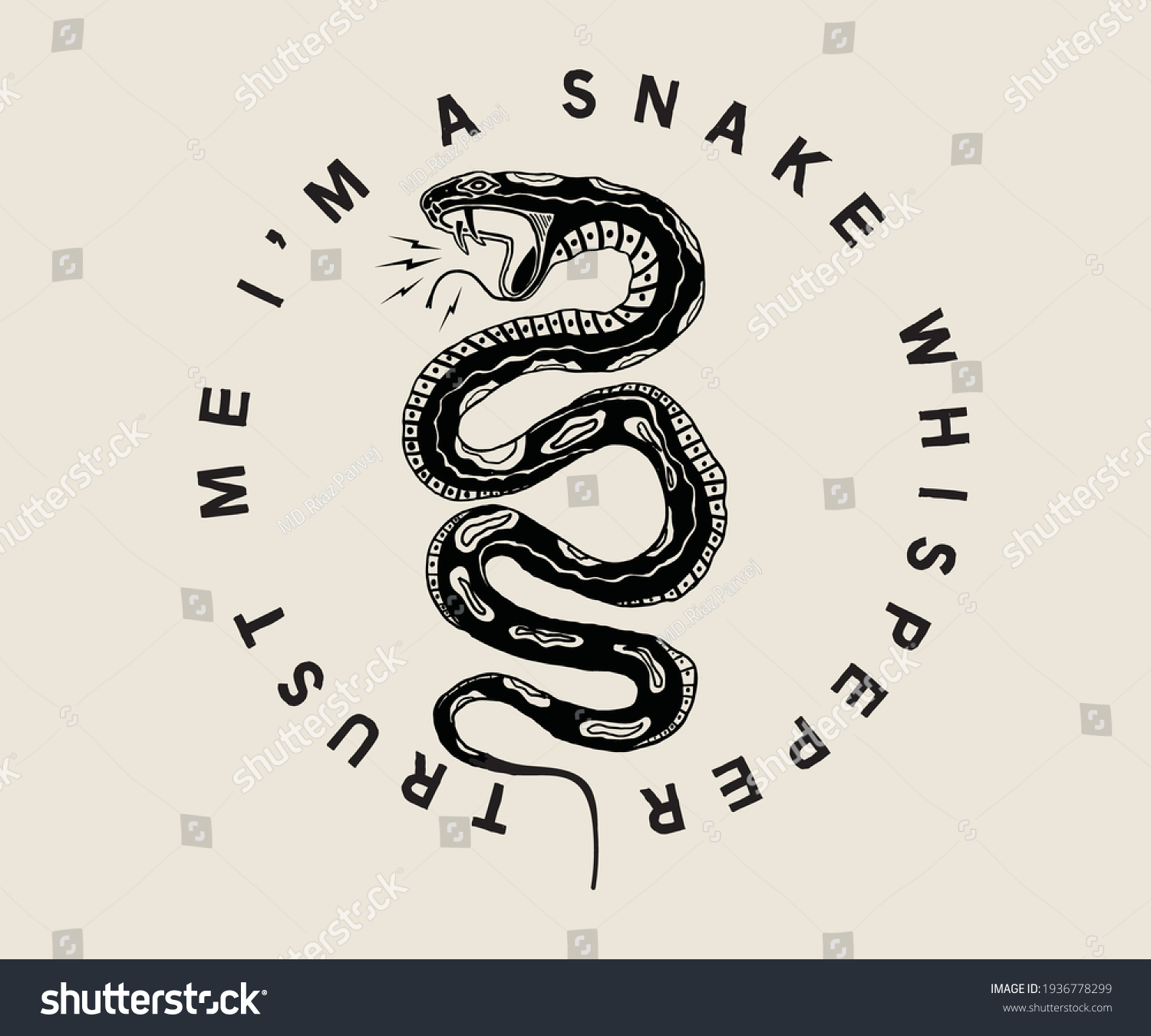 Snake Whisperer Trust Me Vector Artwork Stock Vector (Royalty Free ...