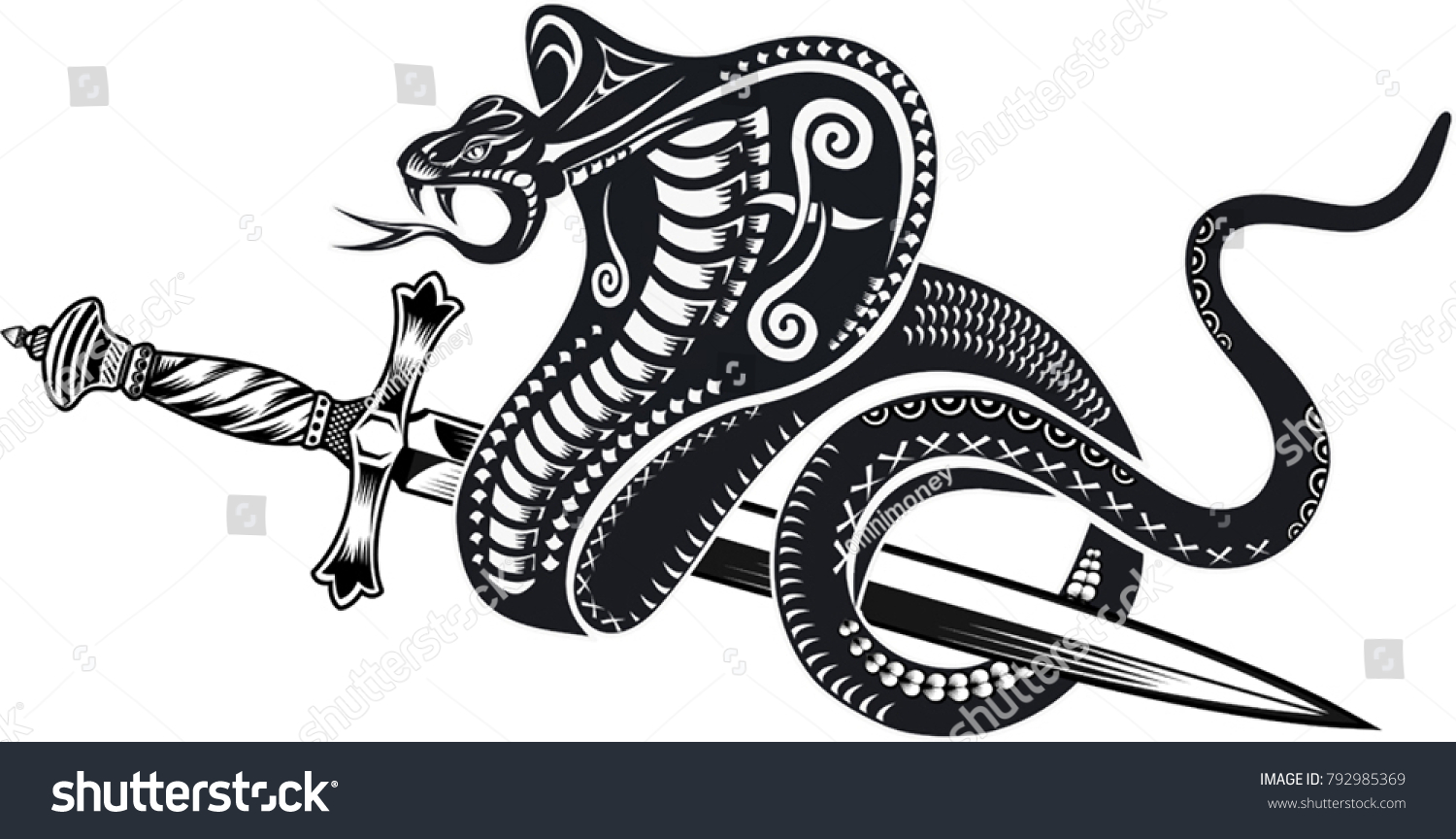 Snake Wings Stock Vector (Royalty Free) 792985369