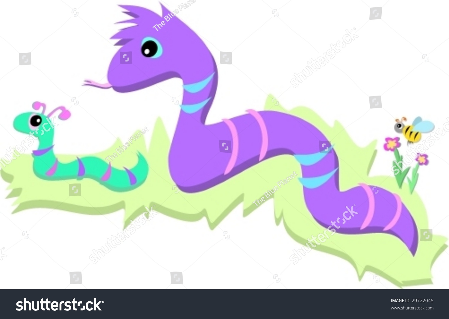 Snake Worm Bee Trio Vector Stock Vector (Royalty Free) 29722045