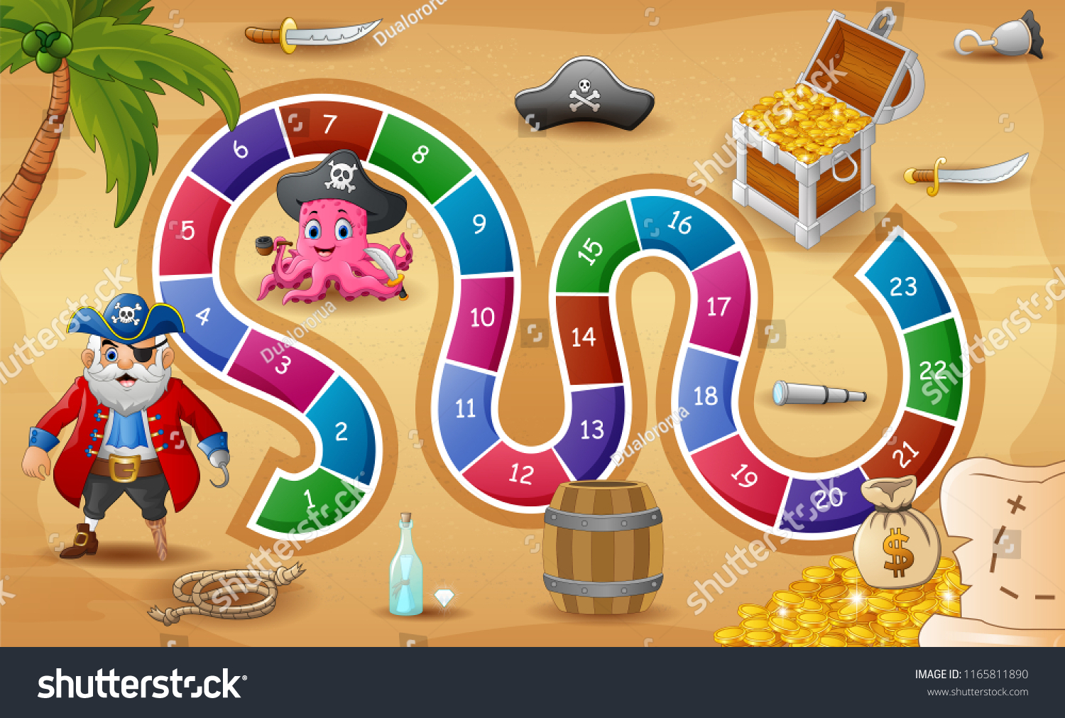 Snakes Ladders Game Pirates Theme Stock Vector (Royalty Free ... Snakes Ladders Game Pirates Theme Stock Vector (Royalty Free ...
