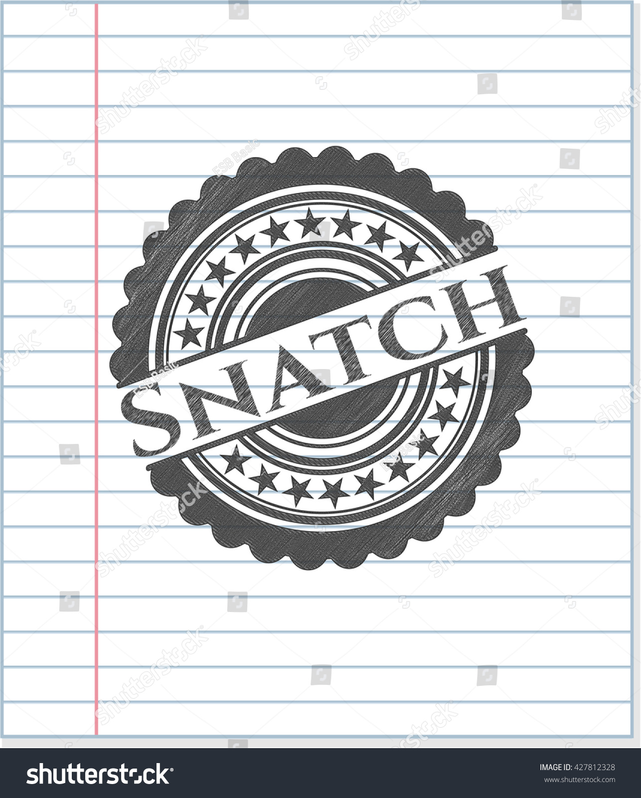 Snatch Emblem Draw Pencil Effect Stock Vector (Royalty Free) 427812328 ...