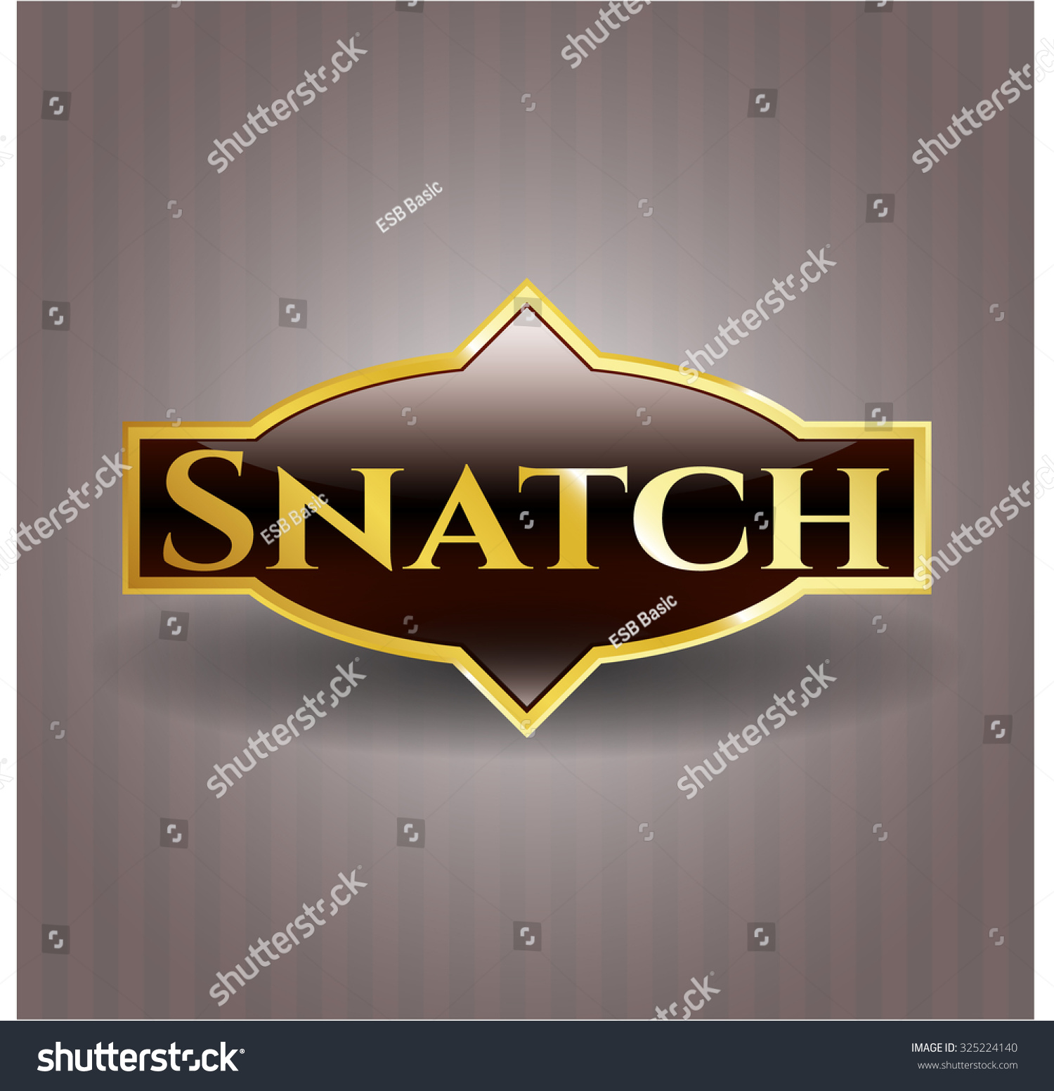 Snatch Golden Badge Stock Vector (Royalty Free) 325224140 | Shutterstock