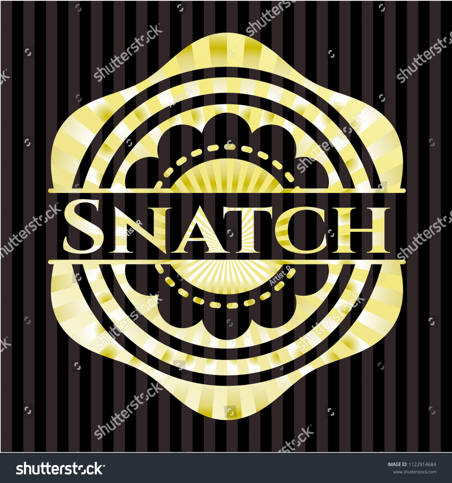 Snatch Shiny Emblem Stock Vector (Royalty Free) 1122914684