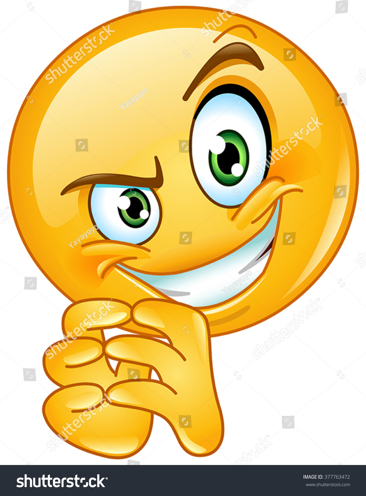 Sneaky Emoticon Image Vectorielle 377763472 - Shutterstock