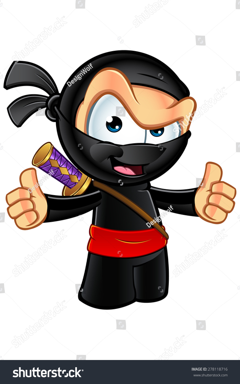 Sneaky Looking Ninja Character Stock Vector (Royalty Free) 278118716 ...