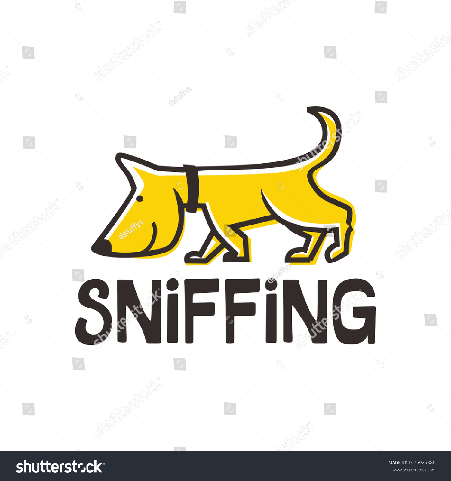 Sniffing Dog Logo Character Vector: Vector có sẵn (miễn phí bản quyền ...