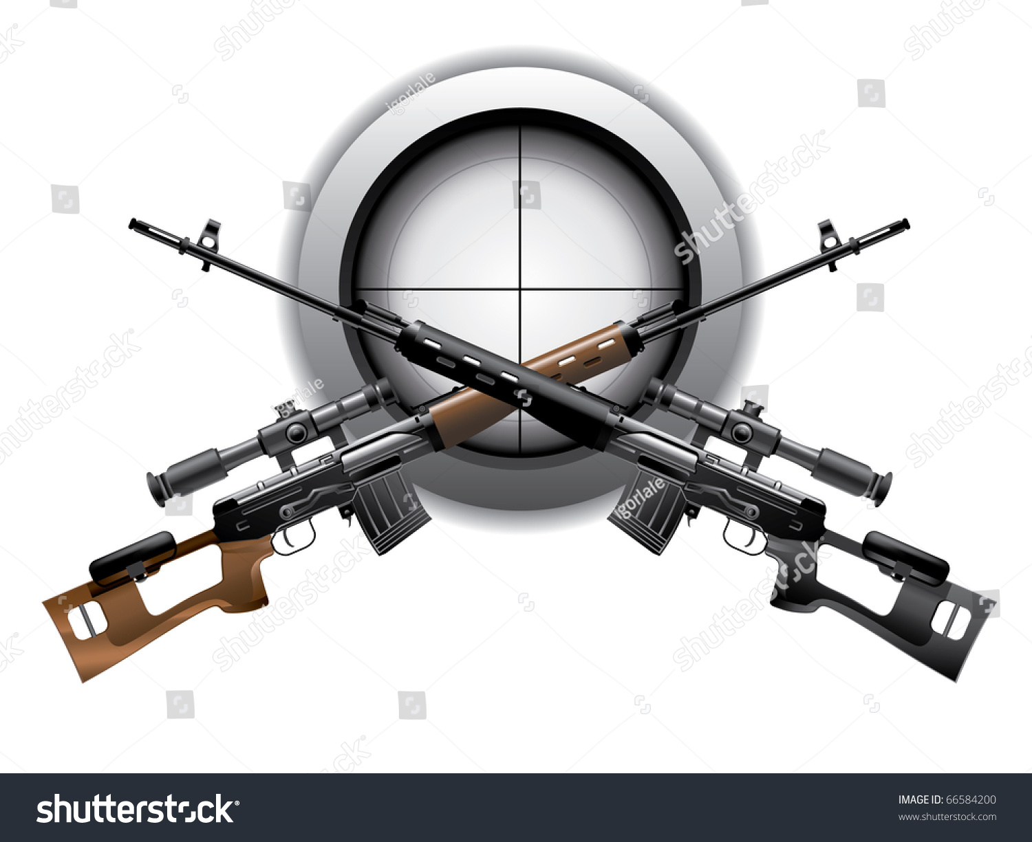 Sniper Rifle Vector - 66584200 : Shutterstock