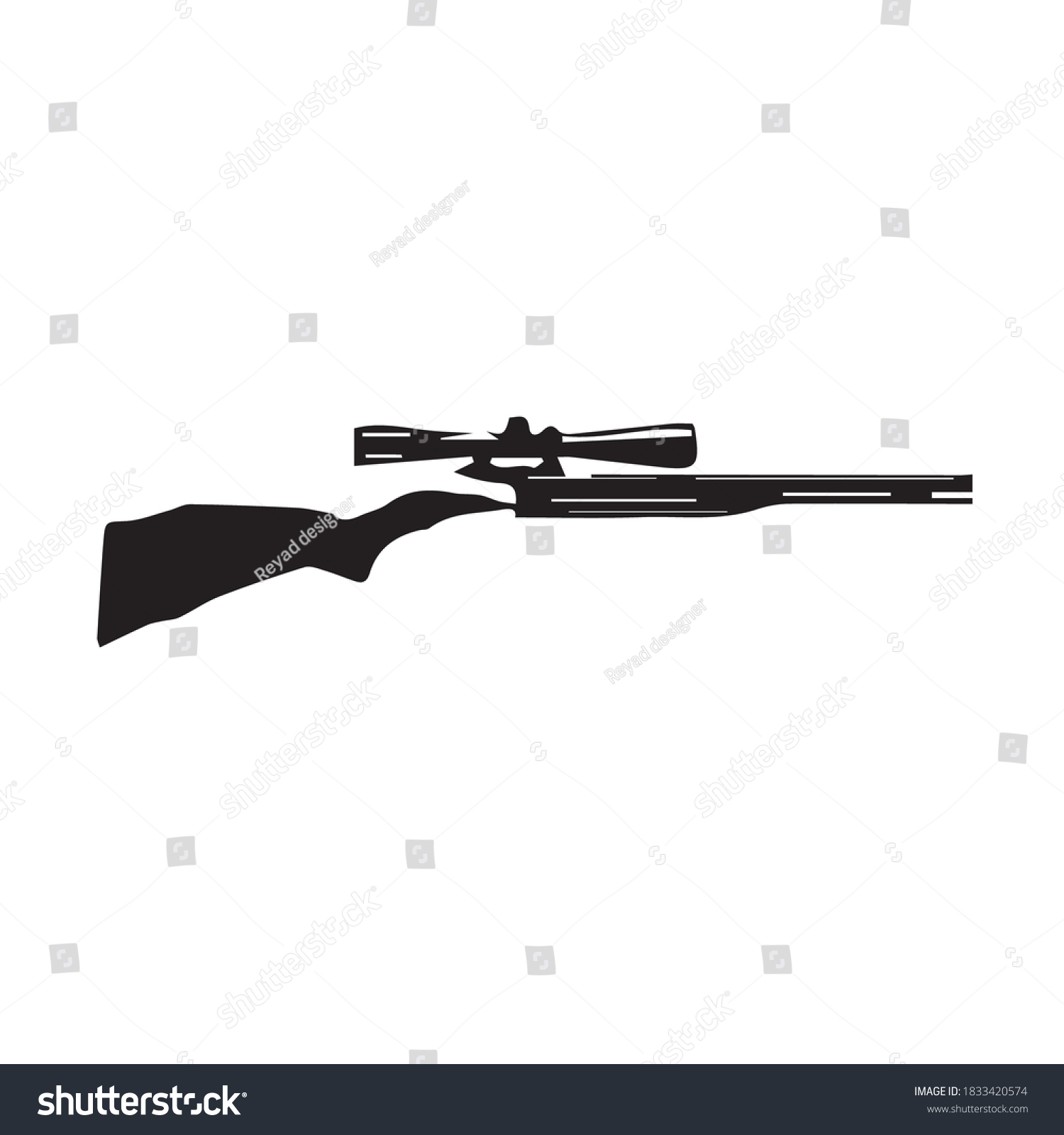 Sniper Rifle Scope Vector Art Stock Vector (Royalty Free) 1833420574 ...