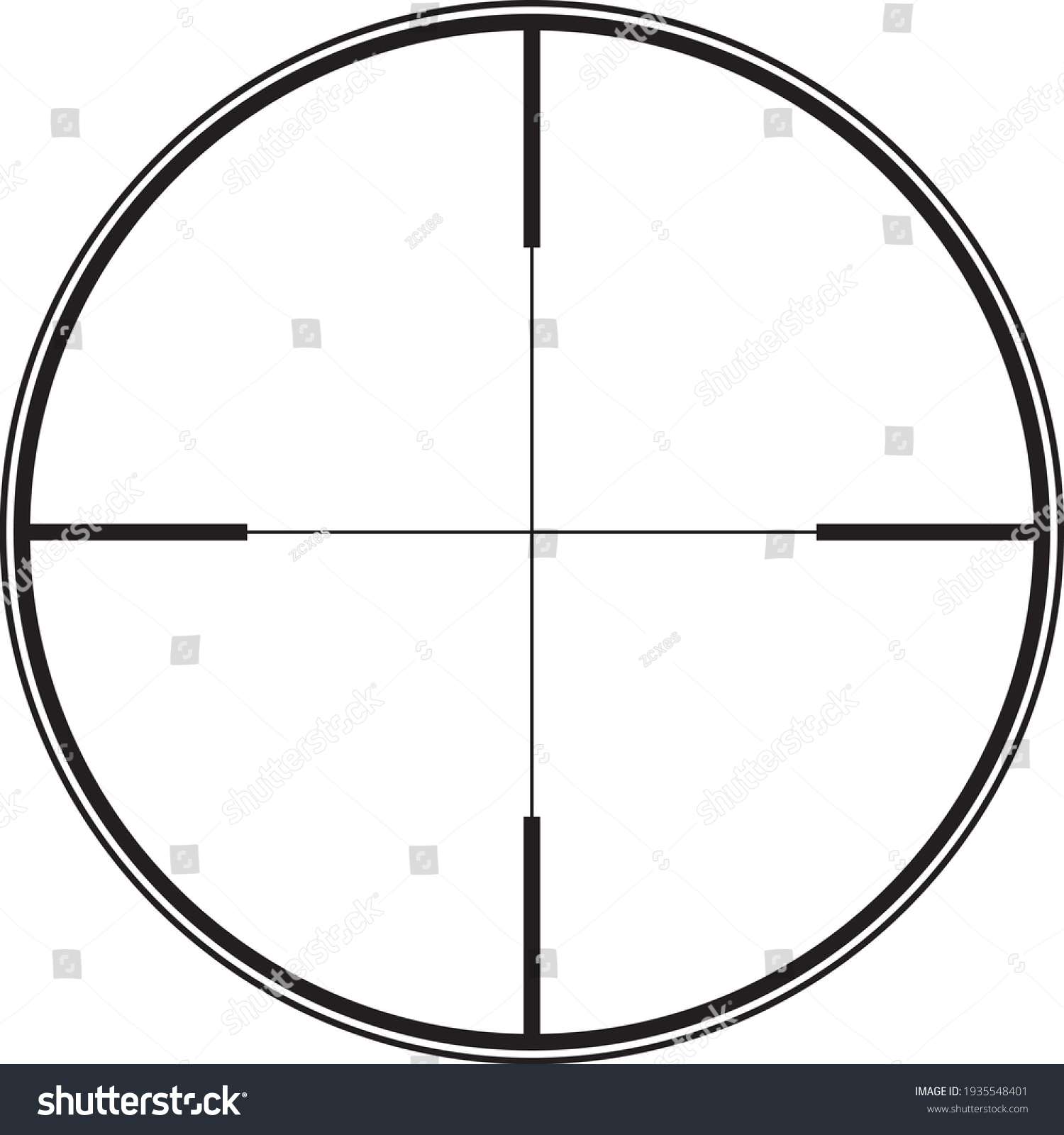 Sniper Scope Black White Vector Stock Vector (Royalty Free) 1935548401 ...