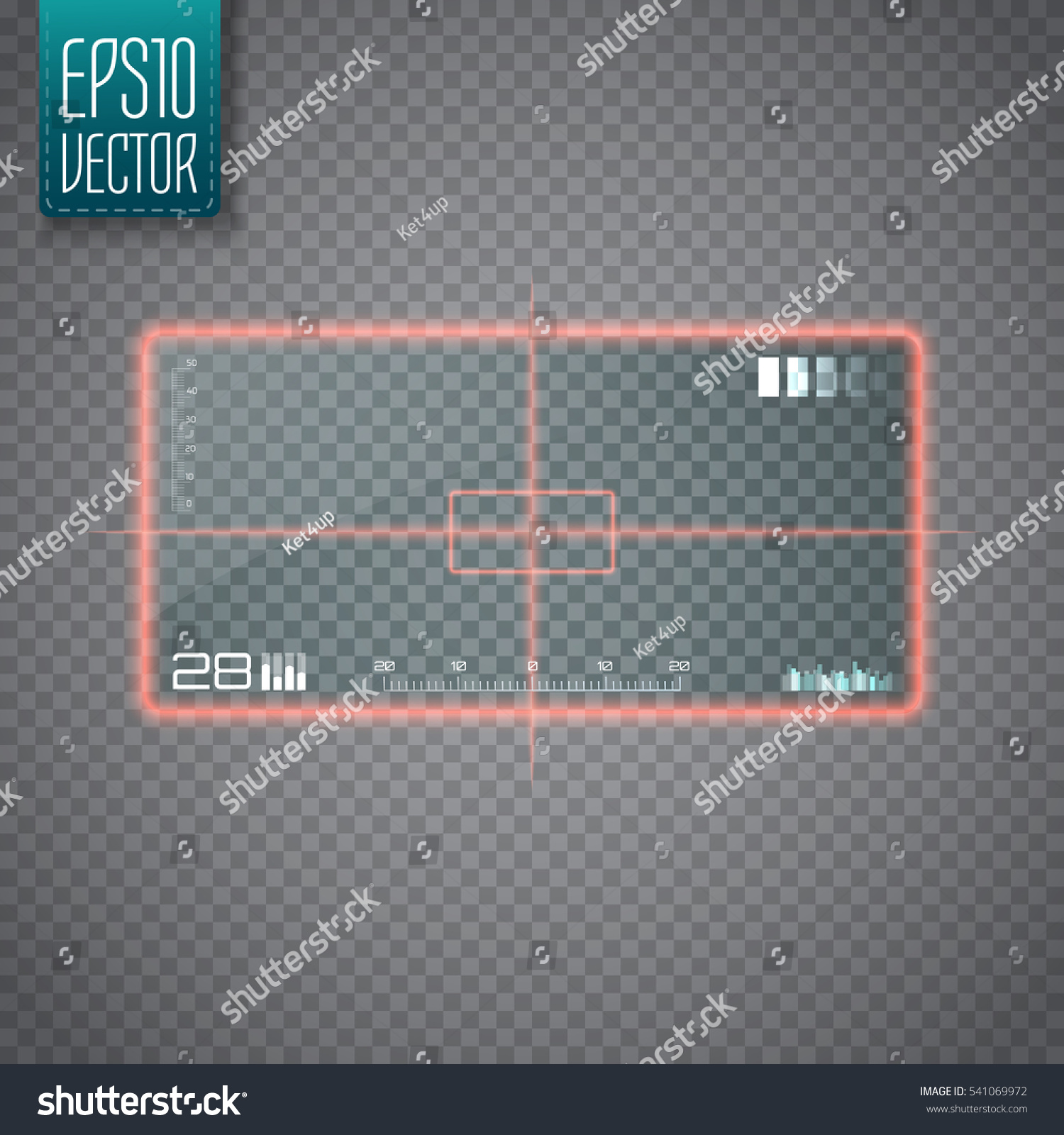 Sniper Scope Isolated Neon Target Concept Stock Vector (Royalty Free ...