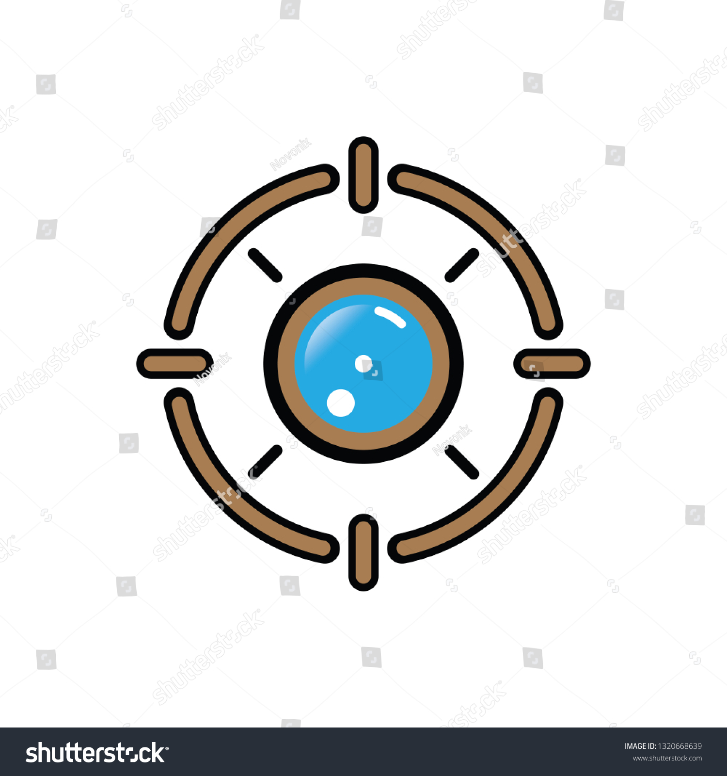 Sniper Scope Logo Stock Vector (Royalty Free) 1320668639
