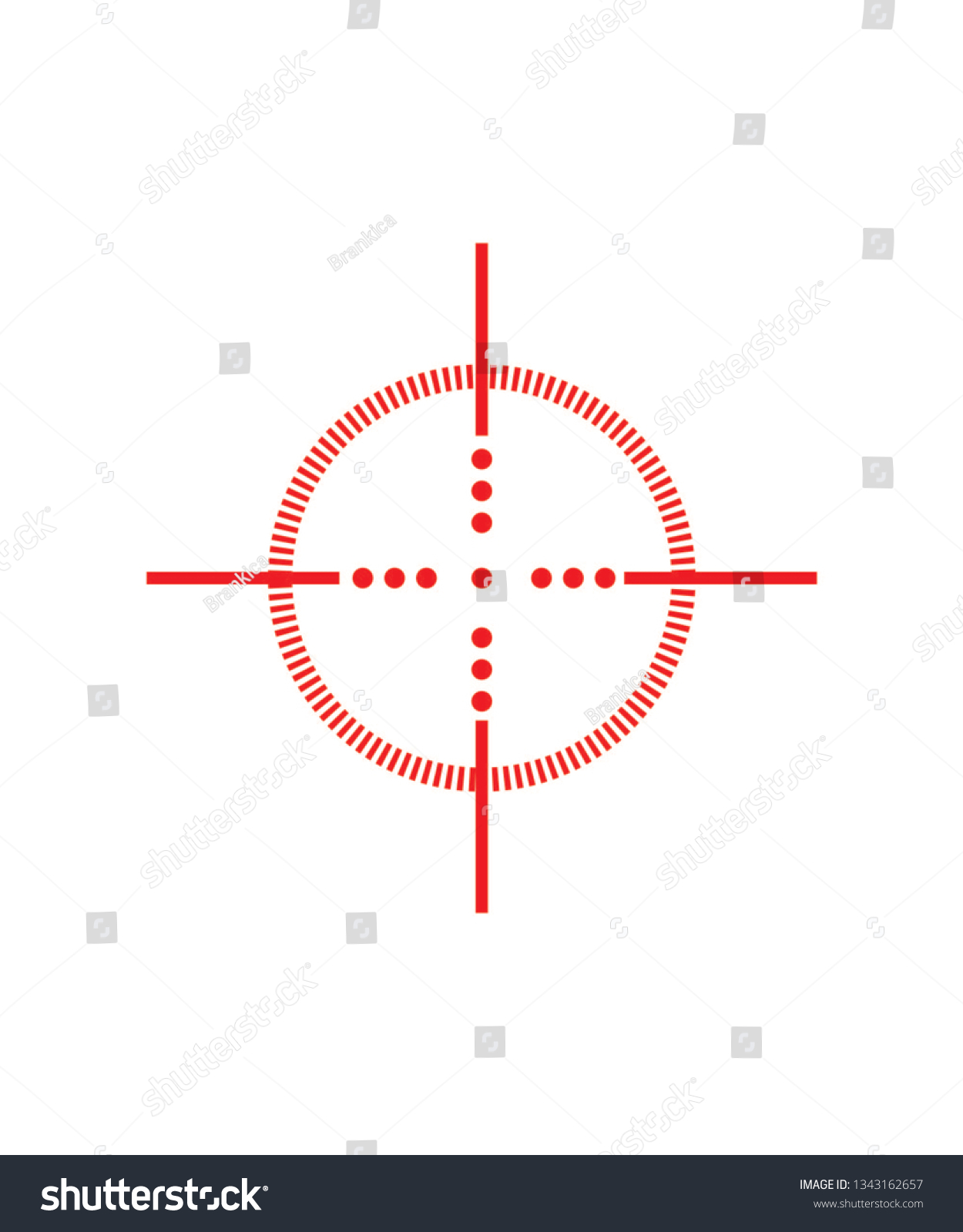 Sniper Target Scope Sight Isolated On Stock Vector (Royalty Free ...