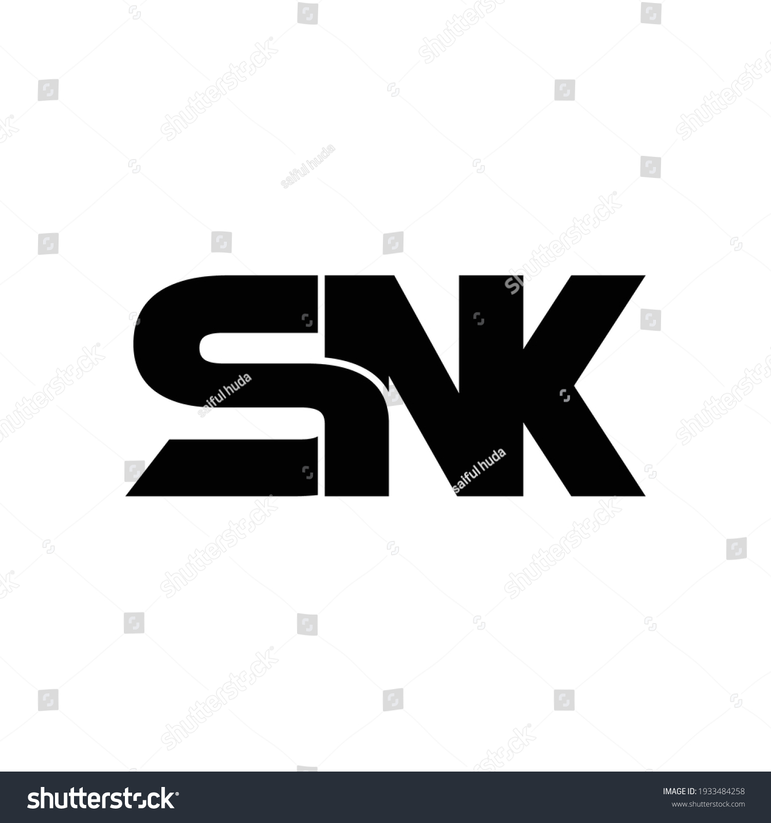 Snk Letter Monogram Logo Design Vector Stock Vector (Royalty Free ...