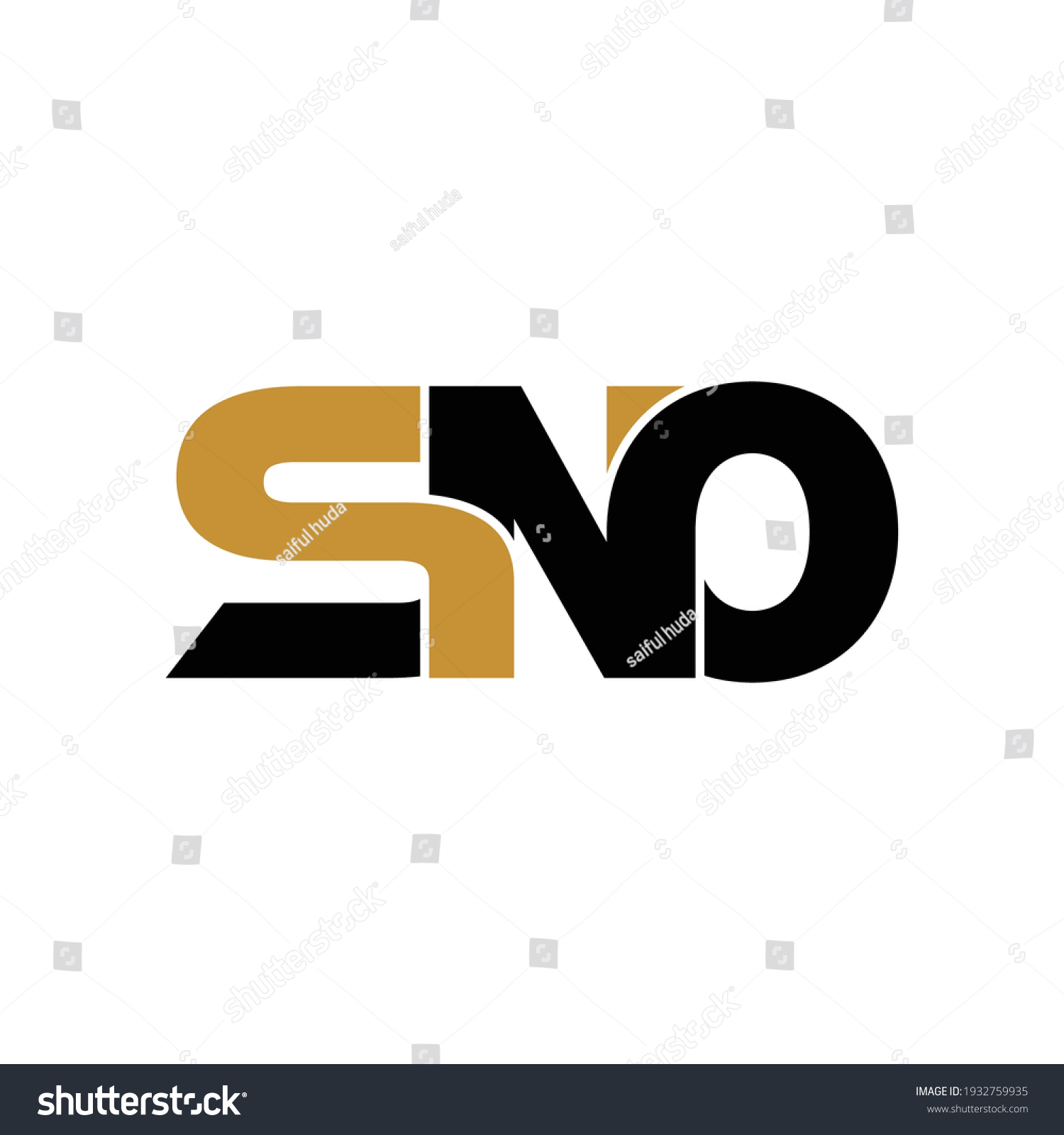 Sno Letter Monogram Logo Design Vector Stock Vector (Royalty Free ...