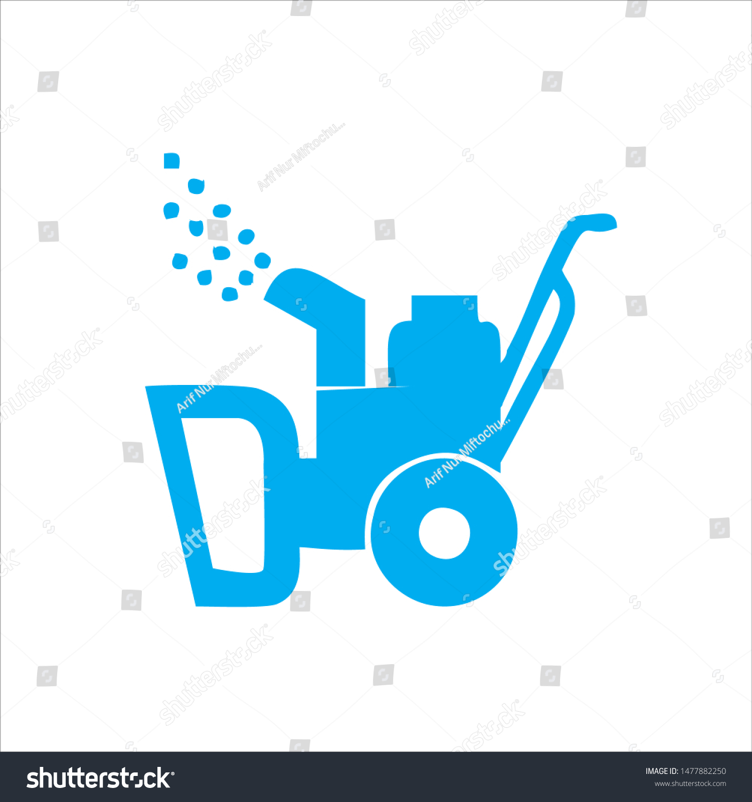 Snow Cleaning Machine Vector Icon Logo Stock Vector (Royalty Free ...
