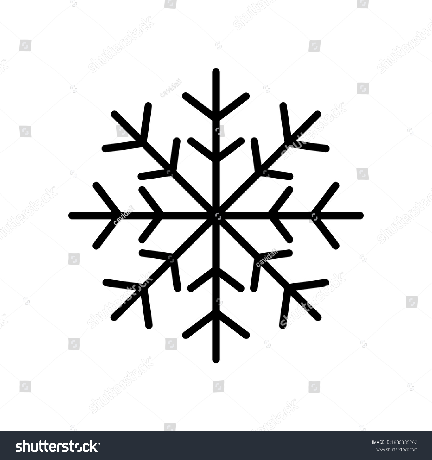 Snow Icon Set Winter Vector Collection Stock Vector (Royalty Free ...