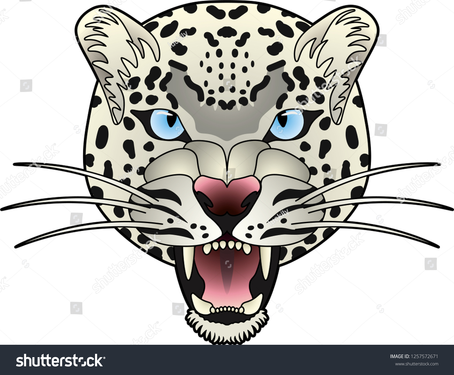 Snow Leopard Panthera Without Background Stock Vector (Royalty Free ...