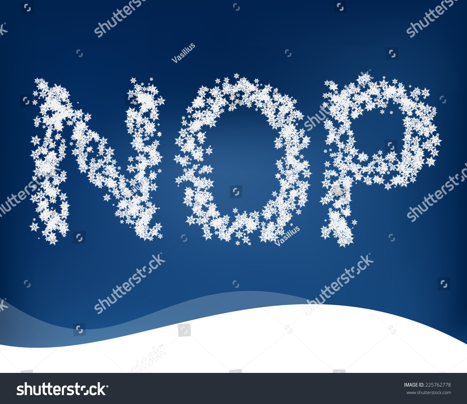 Snow Letters Winter Design Vector Stock Vector (Royalty Free) 225762778