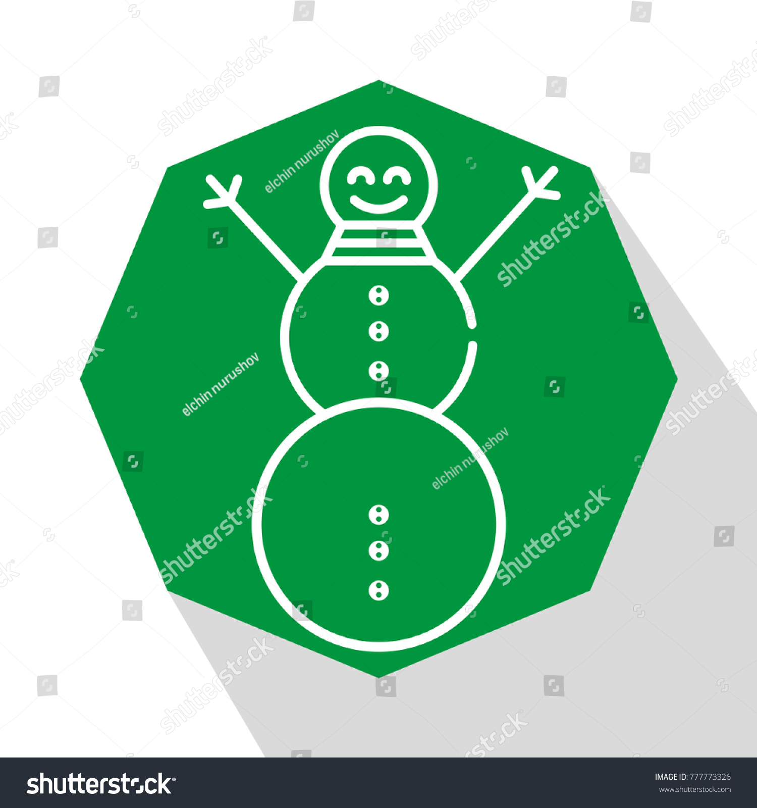 Snow Man Icon Vector Stock Vector (Royalty Free) 777773326 | Shutterstock