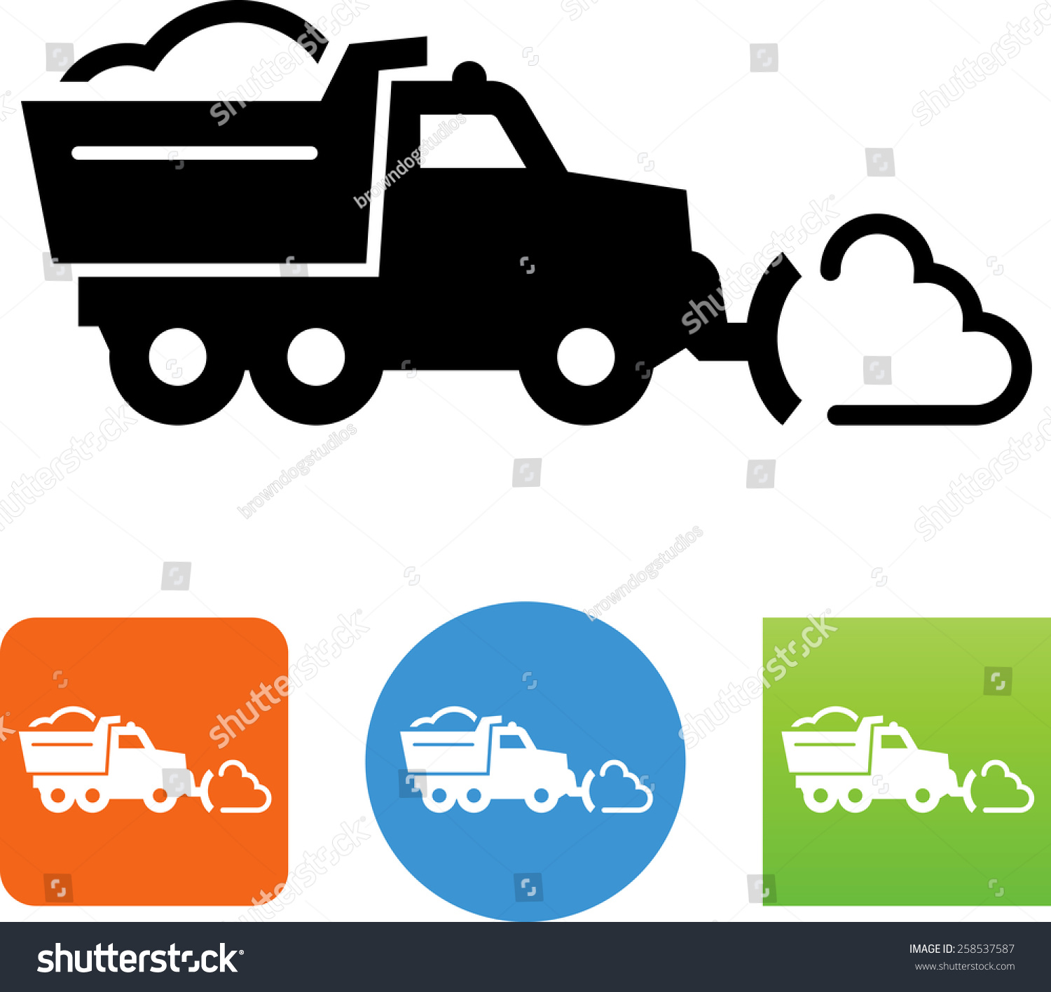 Snow Plow Icon Stock Vector (Royalty Free) 258537587