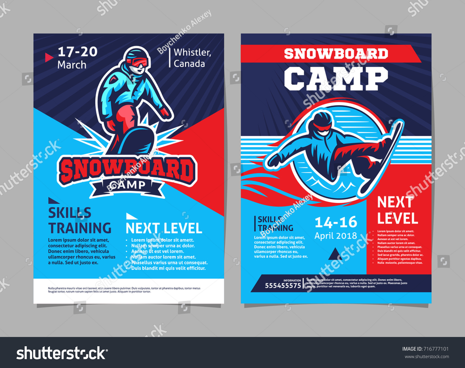 Snowboard Camp Posters Flyer Template Vector: Vector có sẵn (miễn phí ...